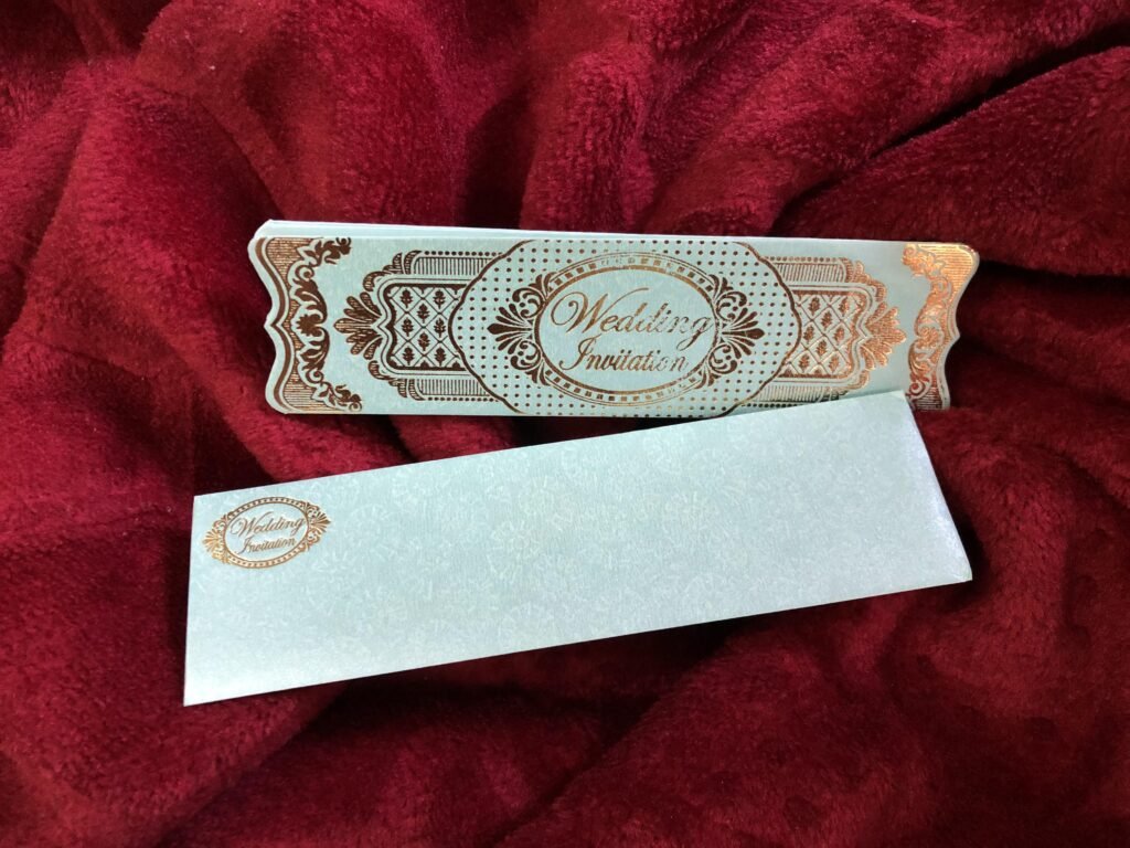 Simple 5 Fold Wedding Invitation Card for Goa Weddings 036